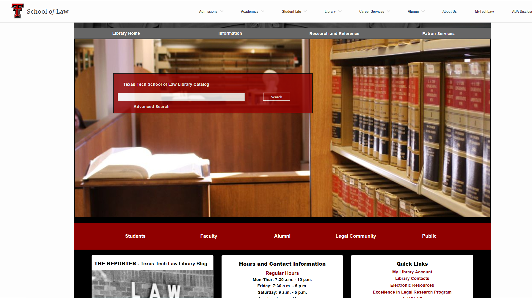 Library Front Page – The Reporter: Law Library News and Information